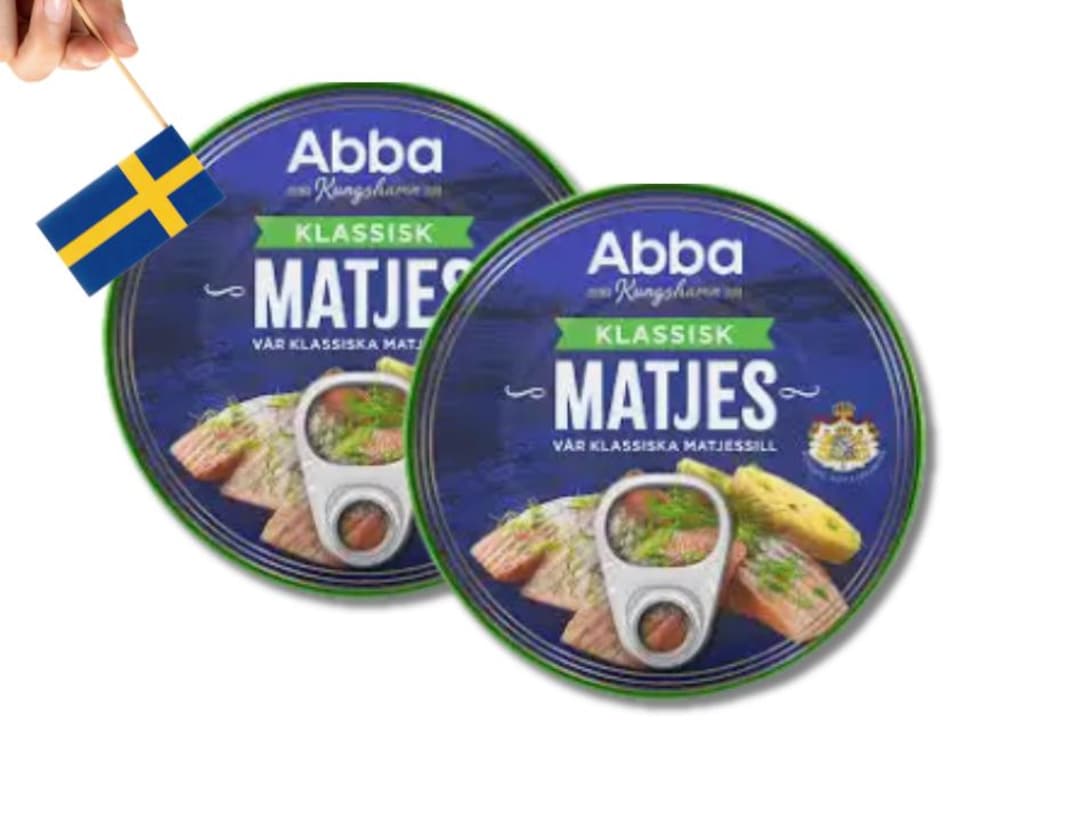 2 Cans Abba Klassisk Matjessill, 215g (7.58oz) – Traditional Swedish ...
