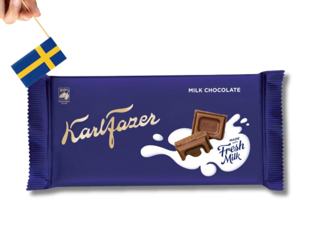 1 Bar of Karl Fazer Milk Chocolate Bar 145g (5.11 Oz), Finnish ...