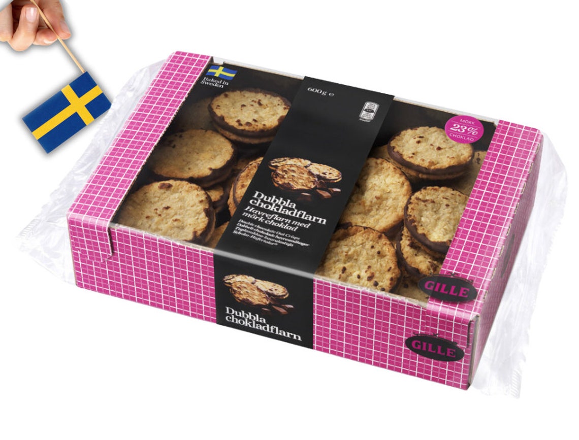1 Box of Gille Dubbla Chokladflarn 600g (21.16 Oz), Swedish Fika ...
