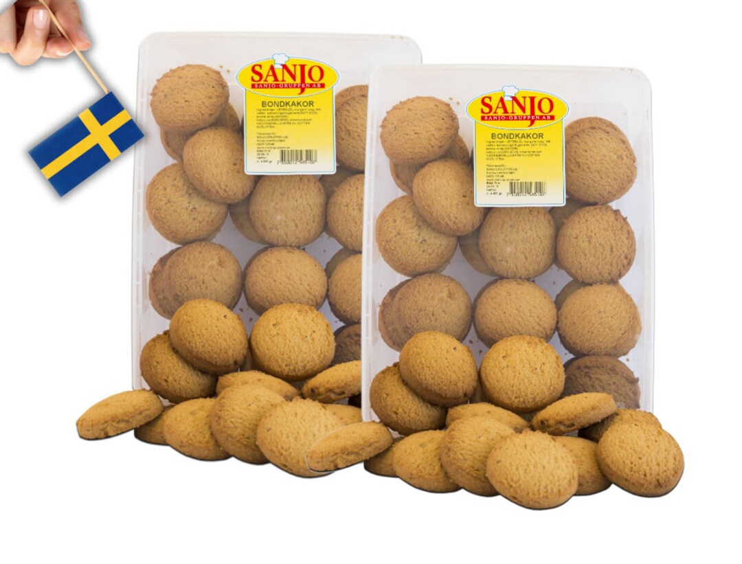 2 Packs of Sanjo Farmers Cookies, Bondkakor, 350g (12.34oz), Swedish ...