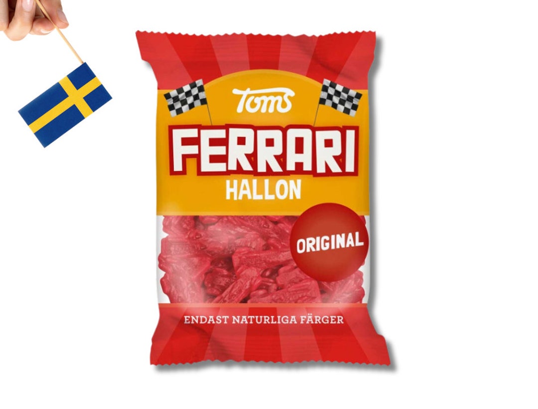1 Bag of Toms Hallon Ferrari 130g (4.58 Oz), Ferrari Raspberry Cars ...