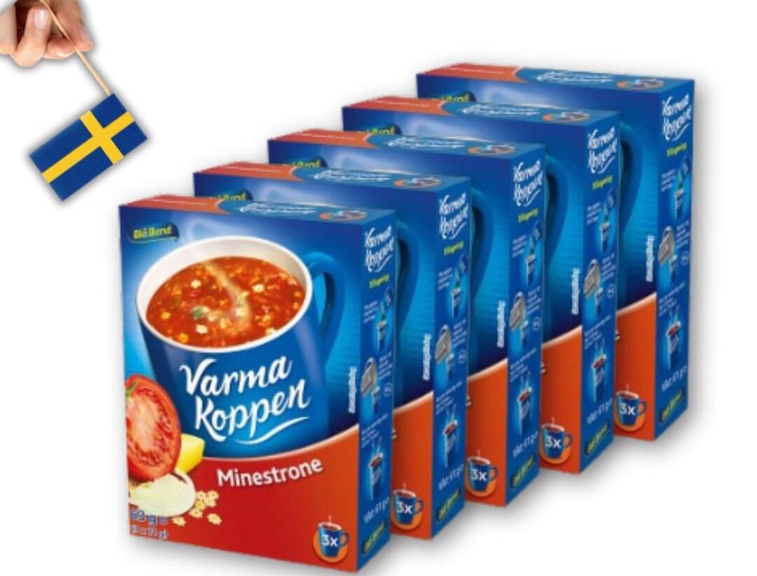 5 Pack Blå Band Varma Koppen Minestrone – 6dl (2.53 Cups) Hearty ...