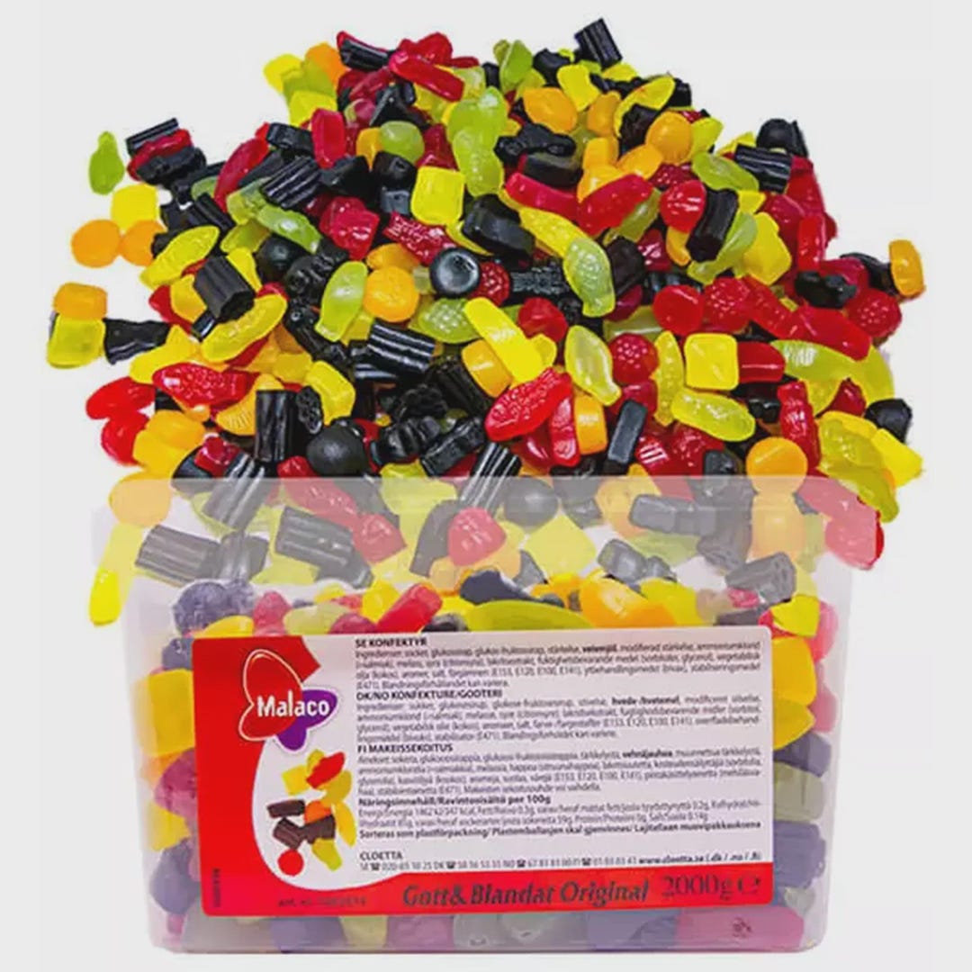 Malaco Gott & Blandat – 2kg Box | Swedish Candy Mix | Authentic ...