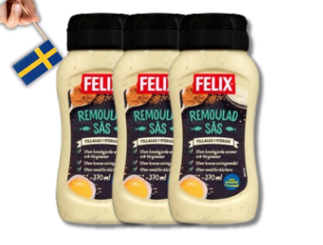 3 Bottles of Swedish Remoulade Sauce - Felix Remouladsås 370 Ml (13.05 ...