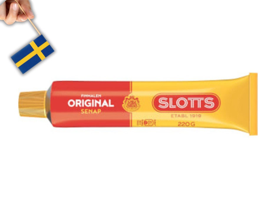 1 Tube of Swedish Mustard Slotts Senap Original 220 G - Etsy