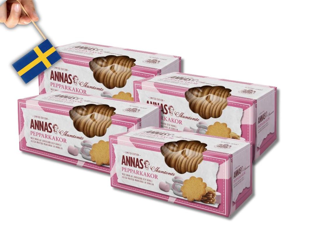 4 Boxes of Annas Pepparkakor Skumtomte – 150g (5.29oz) - Etsy