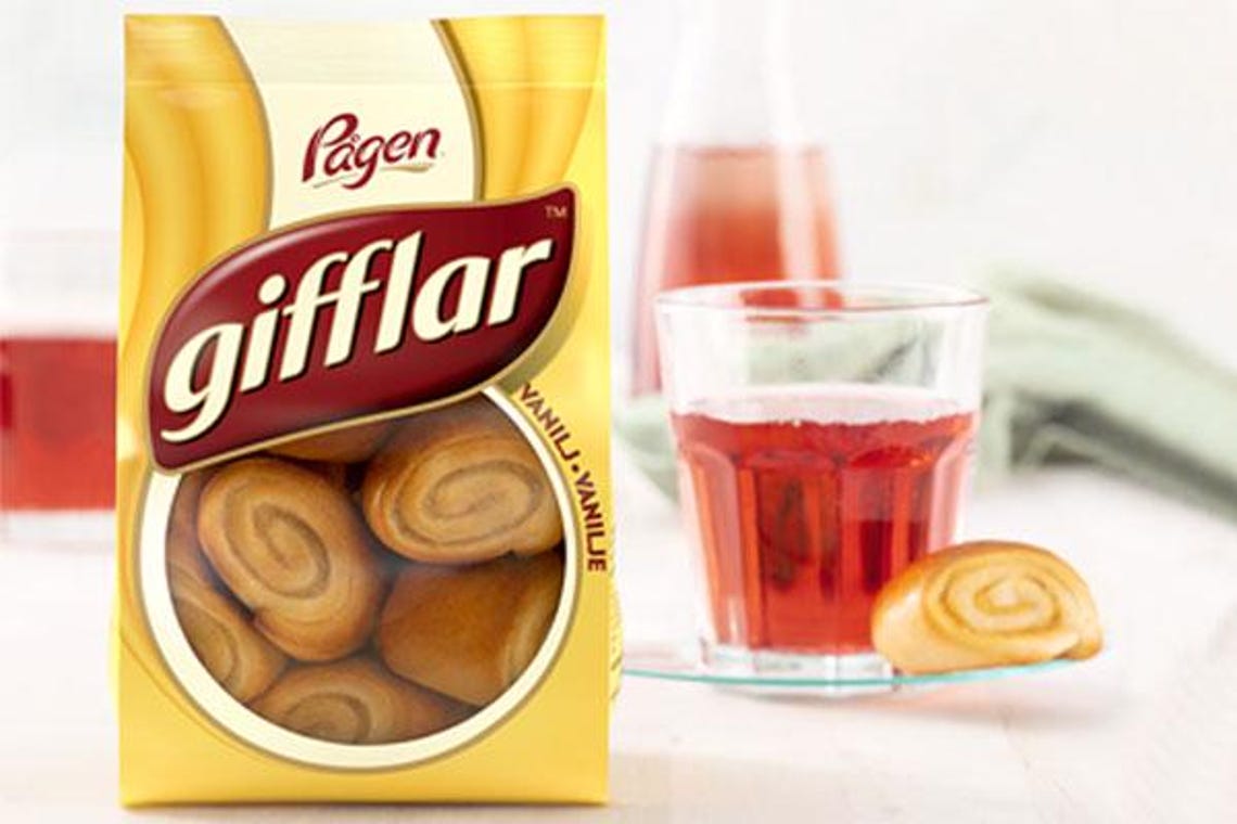 2 Bags Pågen Gifflar Vanilj – 280g (9.87oz) – Soft, Sweet Vanilla ...