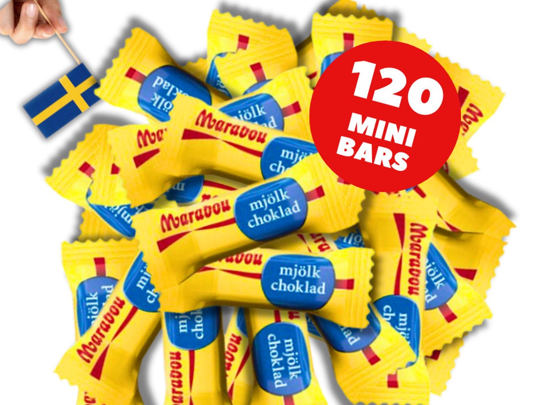 120 Pcs Marabou Chocolate Mini Bars, Swedish Chocolate, Milk Chocolate ...