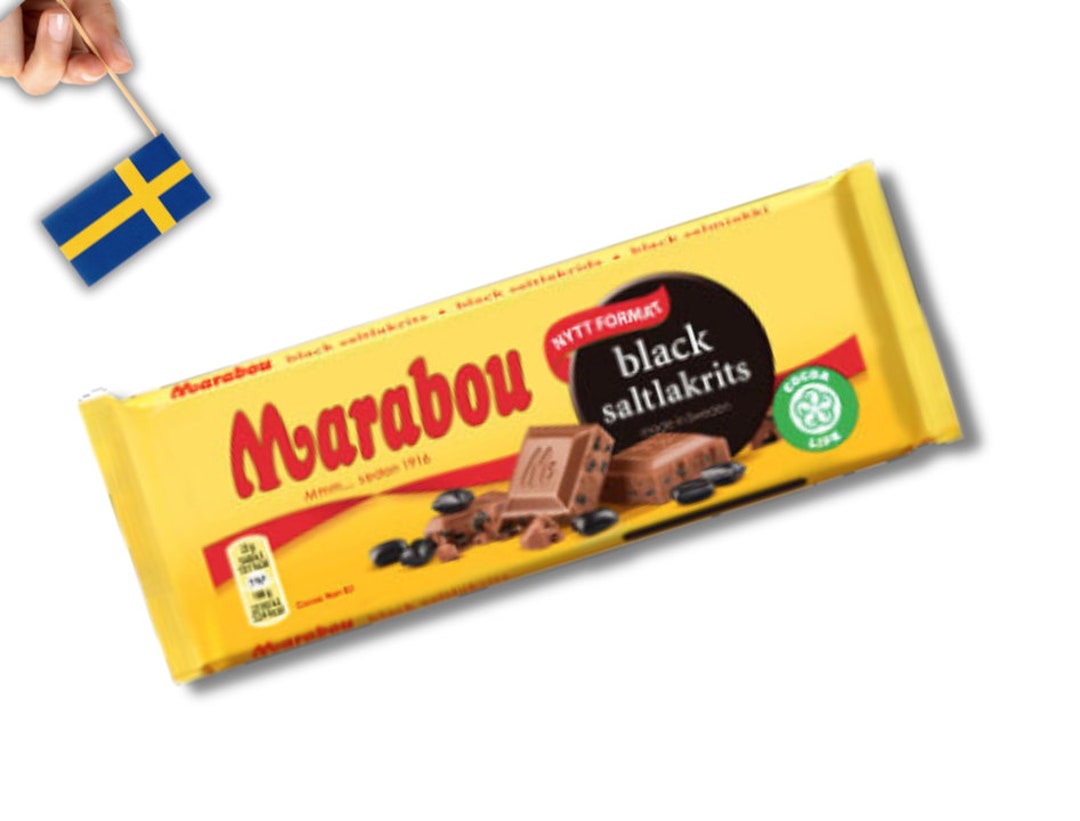 1 Bar of Marabou Black Salt Milk Chocolate 100g (3,52 Oz), Swedish ...