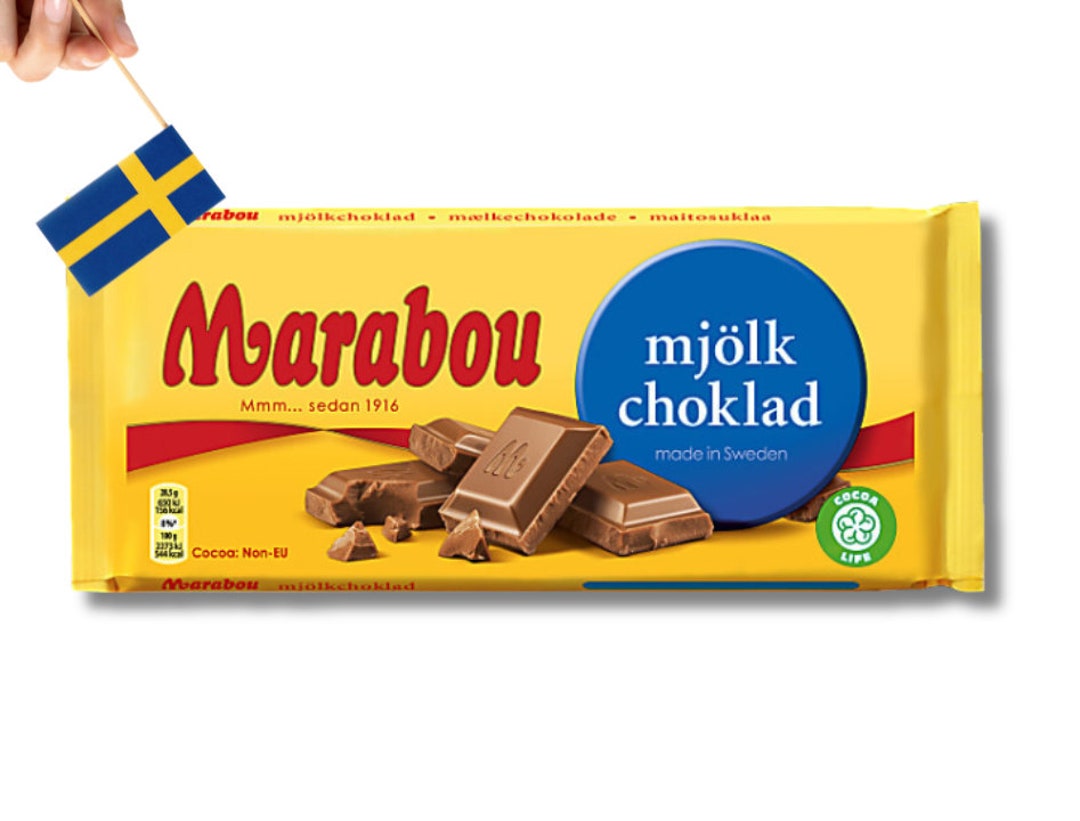 1 Bar of Marabou Milk Chocolate 200g (7.05 Oz), Swedish Mjölk Choklad, Swedish Candy Bar ...