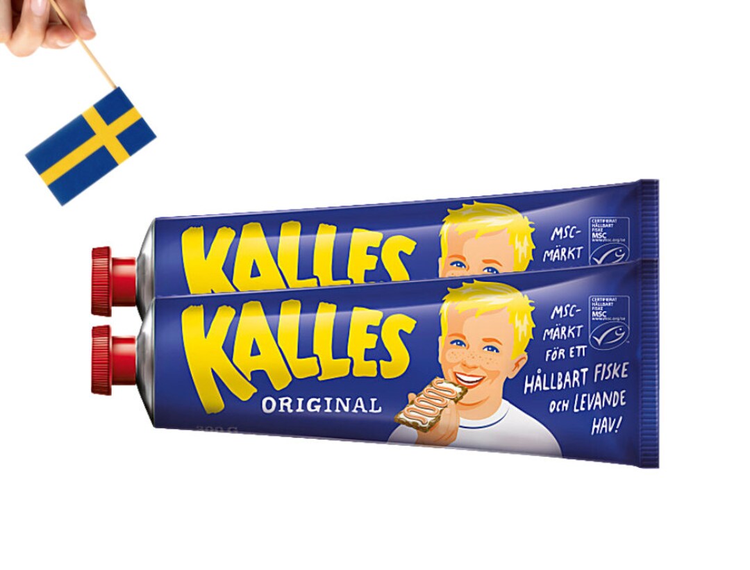 2 Tubes Kalles Kaviar, 300g (10.58 Oz.), Swedish Kalles Kaviar Creamed ...