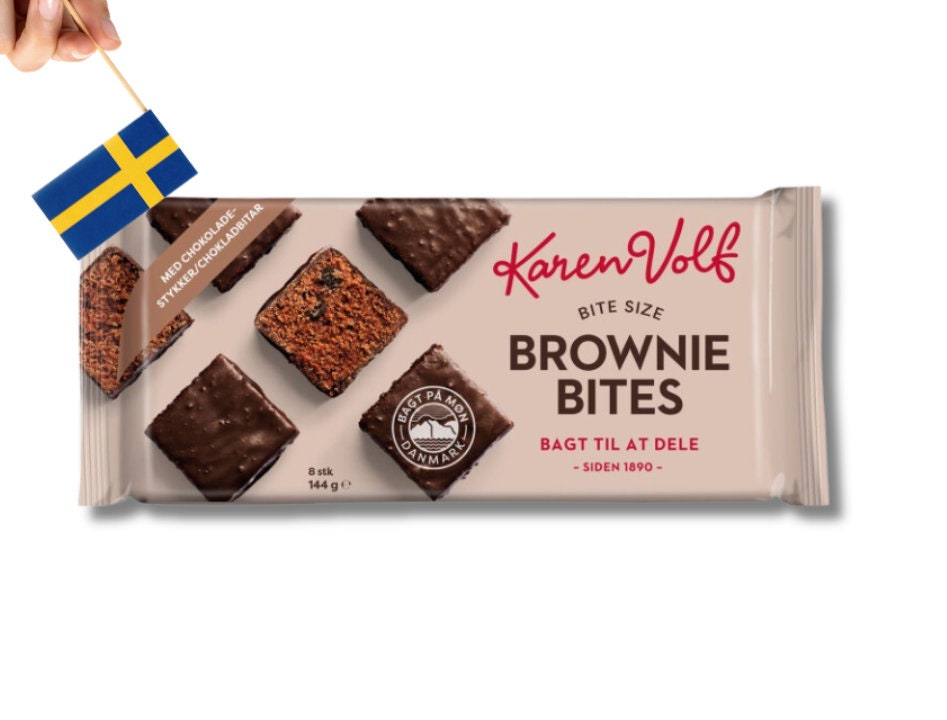 1 Bar of Karen Volf Brownie Bites 144g 5.07 Oz, Danish Cookies, Danish ...