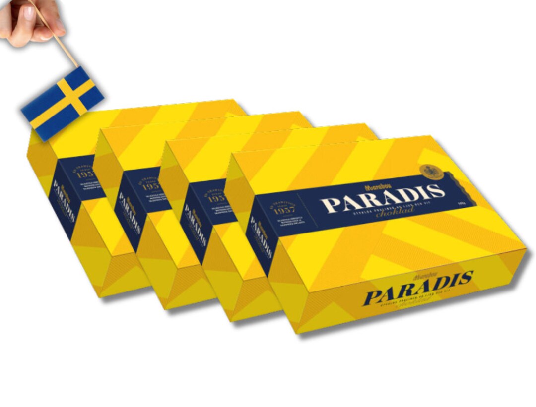 4 Boxes Swedish Paradis Chocolate 500 G (17,63 Oz), Chocolate Pralines ...
