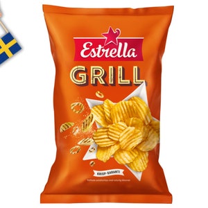 Swedish ESTRELLA Chips 275 Grams (9,70oz), Various Flavors, Potato ...