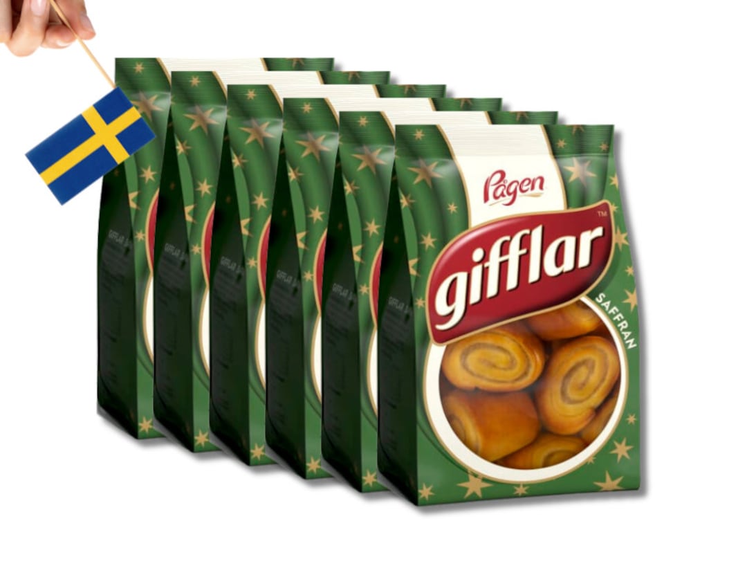 6 Bags of Pågen Saffrans Gifflar, Saffron Buns 260g 9.17 Oz ...