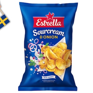 Swedish ESTRELLA Chips 275 Grams (9,70oz), Various Flavors, Potato ...