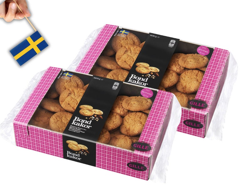 2 Boxes of Gille Bondkakor 600g (21.16 Oz), Swedish Fika, Swedish ...