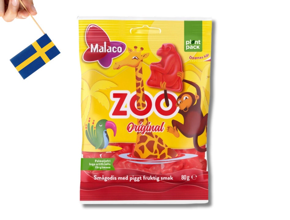 1 Bag of Malaco Zoo Original 80g (2.82 Oz), Swedish Candy, Swedish Food ...