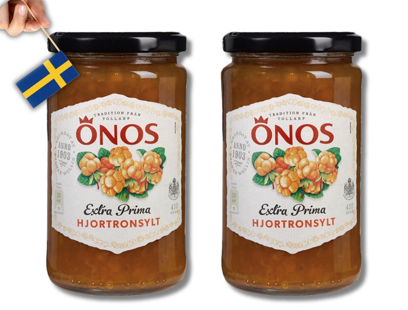 2 Jars Swedish Cloudberry Jam 400g-14oz, Swedish Food, Önos ...