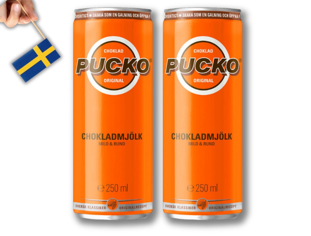 2 Cans of Chokladmjölk Pucko® Original 250ml (1.05 Cup) Cocio ...