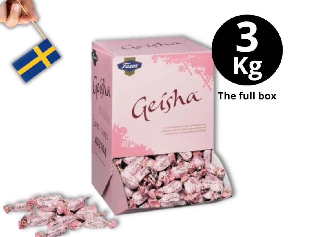 3 Kg (105.82 Oz) of Fazer Geisha Chocolate, Finnish Candy, Chocolate ...
