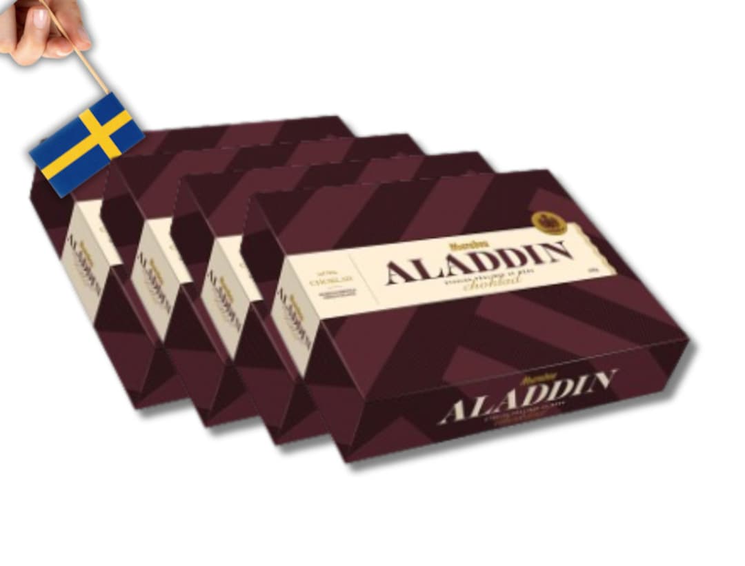4 Boxes Swedish Aladdin Dark Chocolate 500 G 17,63 Oz, Chocolate ...
