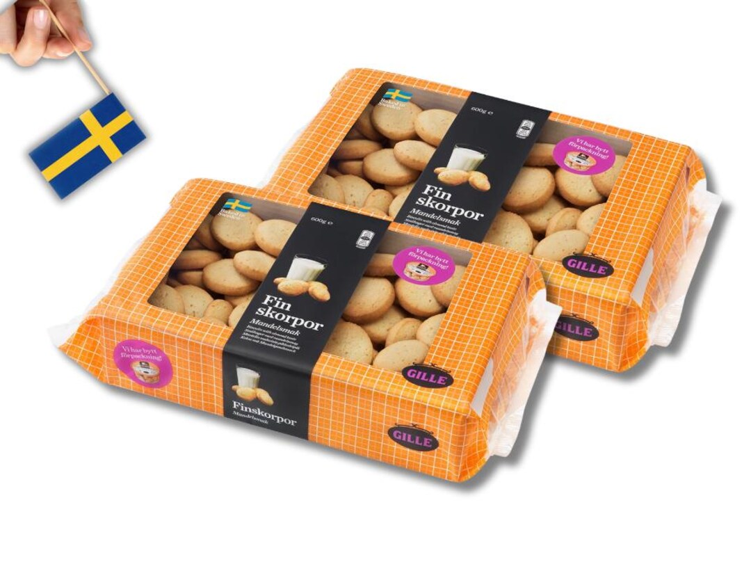 2 Boxes Gille Finskorpor Med Mandelsmak - 600g (21.16oz) - Swedish ...