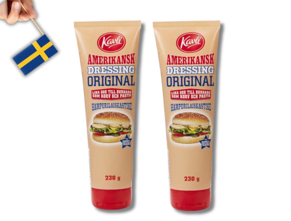 2 Tubes of Kavli Amerikansk Hamburgerdressing 230g (8.11 Oz) , American ...