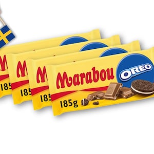 4 Pack Marabou Oreo - Milk Chocolate With Oreo Cookie Pieces (185g / 6 ...