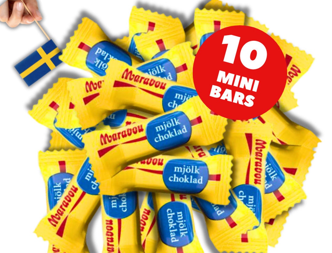 10 Pcs Marabou Chocolate Mini Bars, Swedish Chocolate, Milk Chocolate ...
