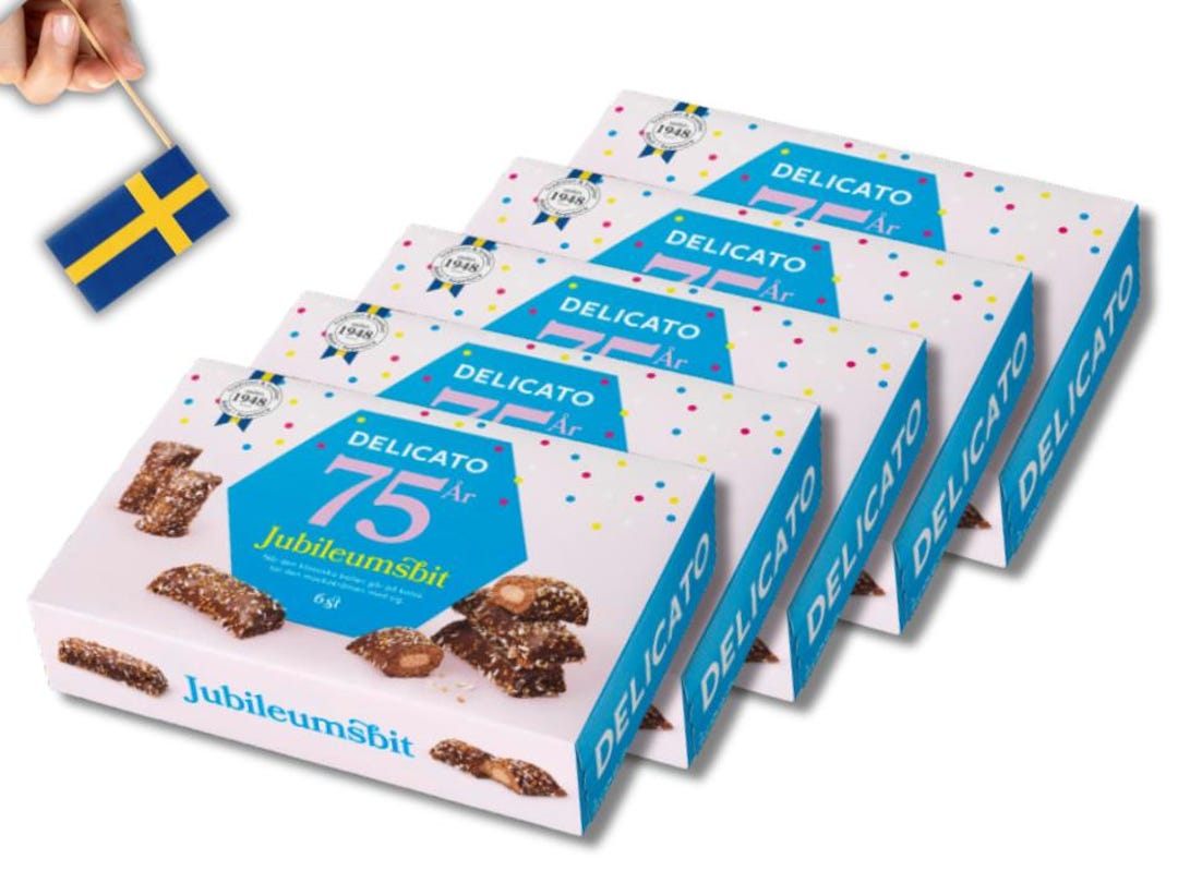 5 Pack Delicato Jubileumsbit - 180g (6.34 Oz) - A Swedish Chocolate ...