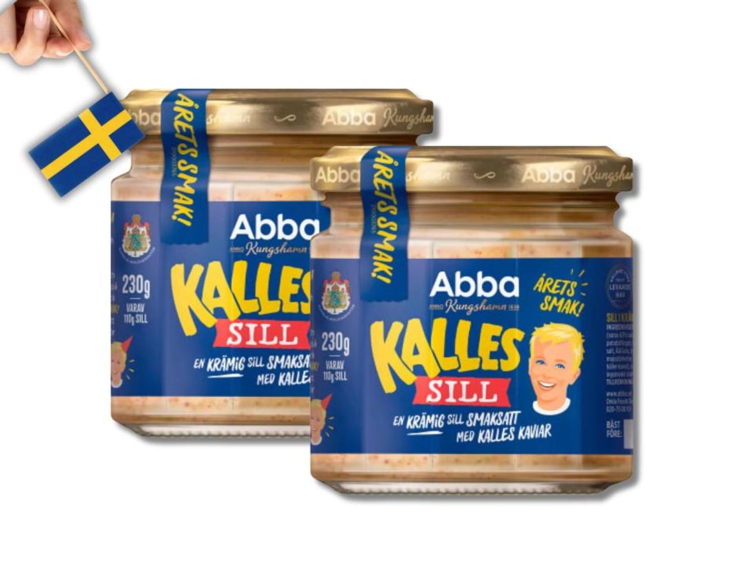 2 Jars Abbas Kalles Kaviar Sill – 230g (8.11oz) – Creamy Swedish ...