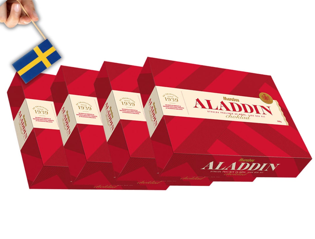 4 Boxes Swedish Aladdin Chocolate 500 G 17,63 Oz, Chocolate Pralines ...