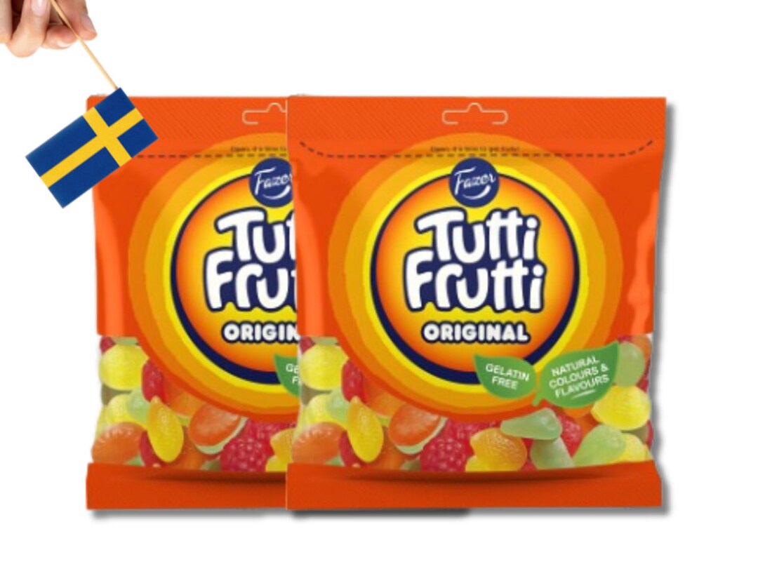 2 Bags of Fazer Tutti Frutti Original 180g (6.34 Oz), Swedish Candy ...
