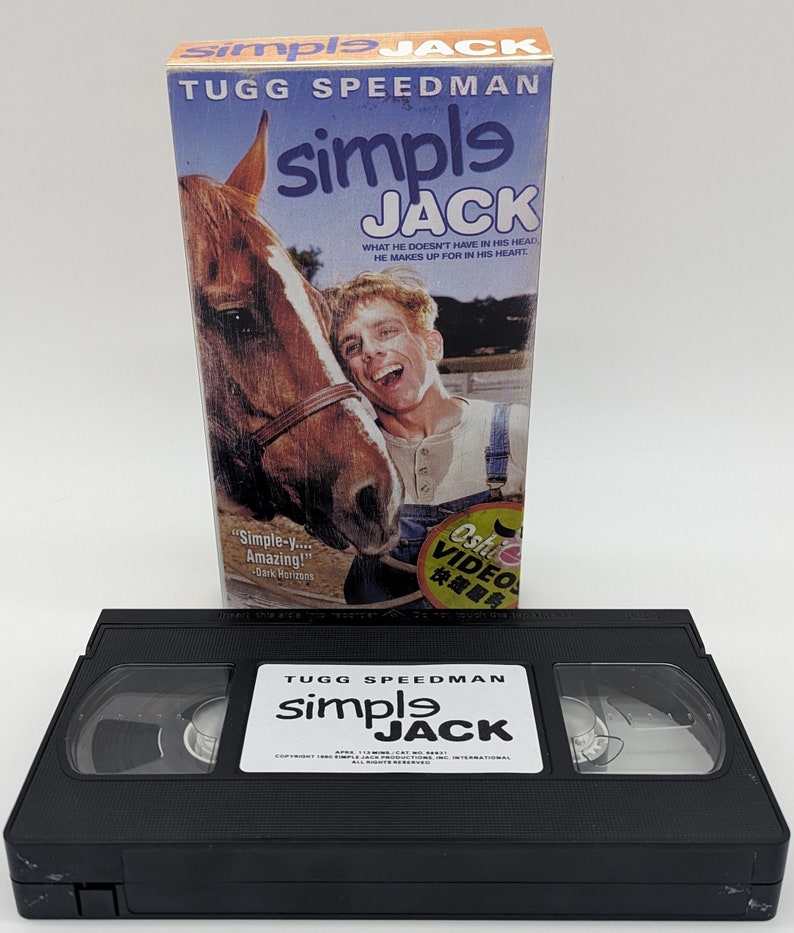 Custom Simple Jack (from Tropic Thunder) Parody VHS Playable in VCR VHS ...