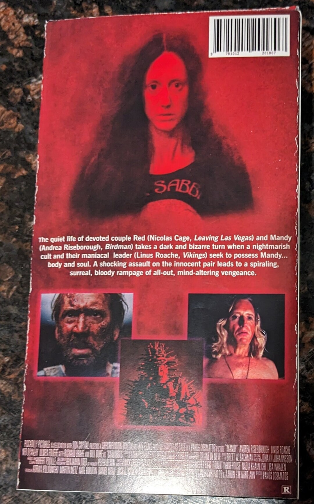 Custom Mandy (2018) Variant Back Cover Playable in VCR VHS Tape ...