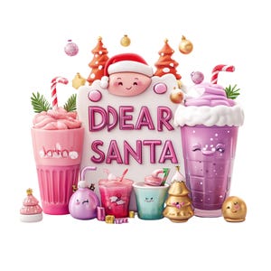 10 Watercolor Christmas Shake Clipart|, Png,jpj, Dear Santa Clipart ...
