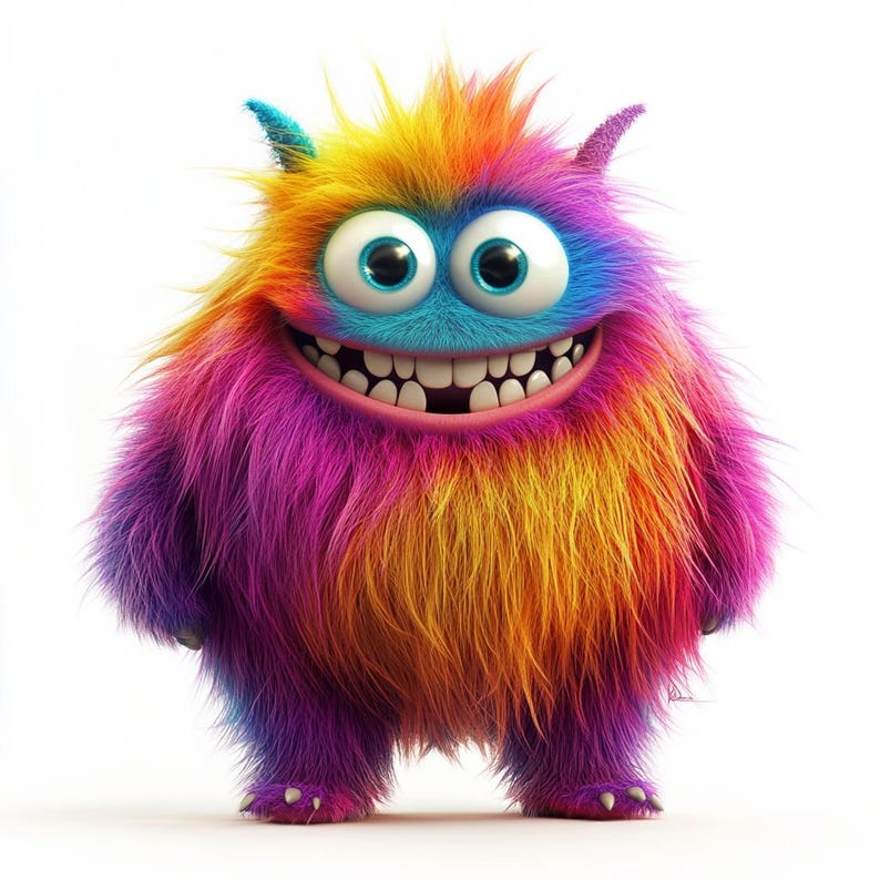 Colorful Watercolor Yeti Clipart: Winter Holiday Designs (instant ...