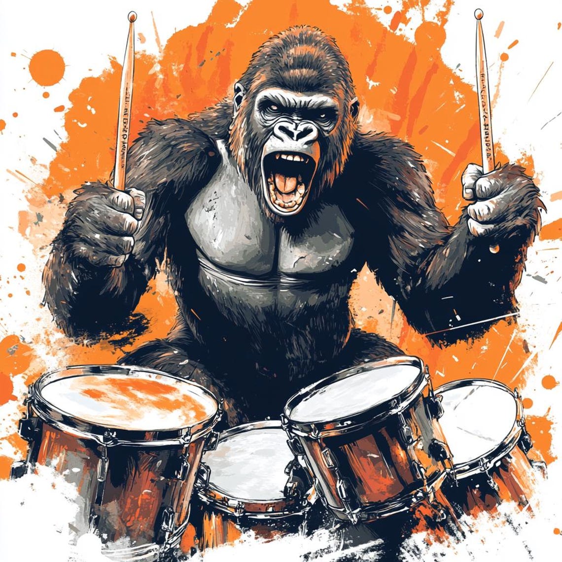 8 Gorilla Clipart Cute Gorilla PNG,JPJ Safari Animal Clipart Jungle Zoo ...