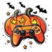 Halloween Gaming Controller Clipart: Spooky Pumpkin Design (PNG, JPG ...