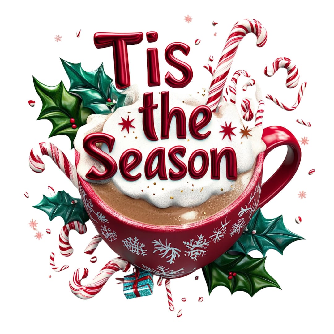 8 Tis the Season Clipart, Png,jpj, Christmas Tis the Season Png, Merry ...