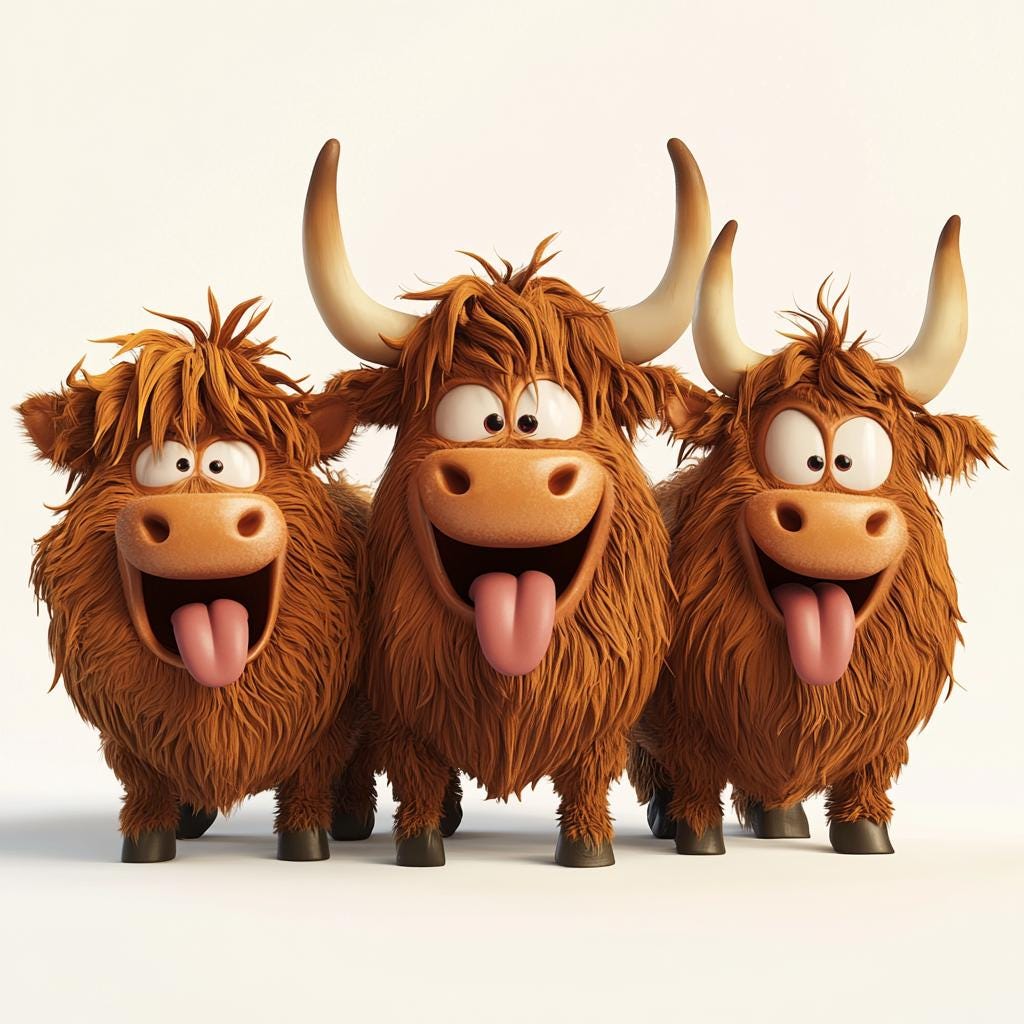 Funny Highland Cow Clipart: Scottish Humor Designs (digital File) - Etsy