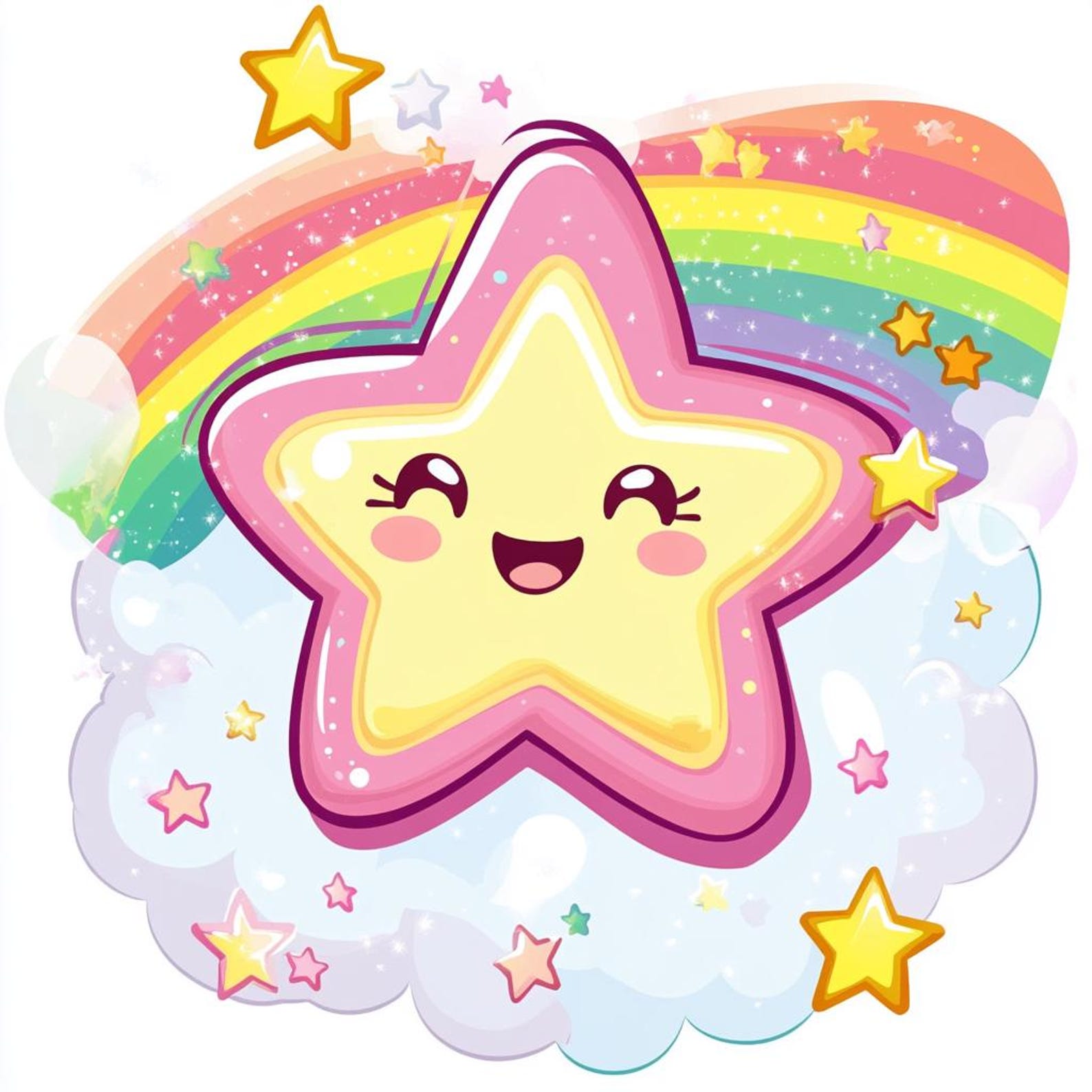 9 Cute Little Star Clipart Bundle -high Quality Jpg,png-digital ...