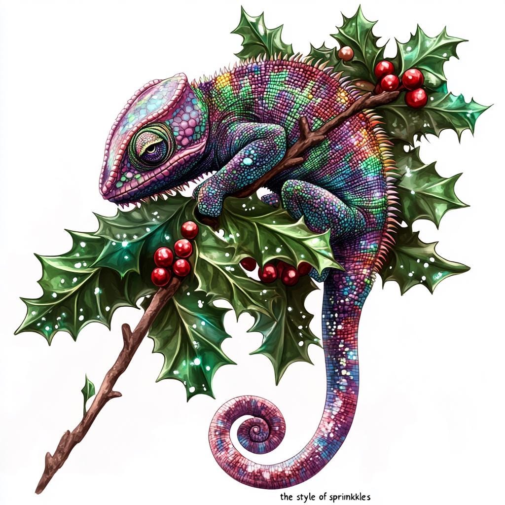 7 Watercolor Chameleon, Party Chameleon Clipart, Chamelion Art, Clipart ...