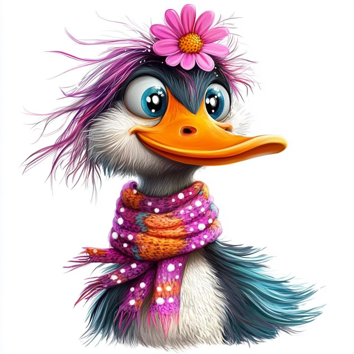 8 Easter Duck Clipart Bundle, Cute Duck Clipart, Duck PNG,JPJ, Spring ...