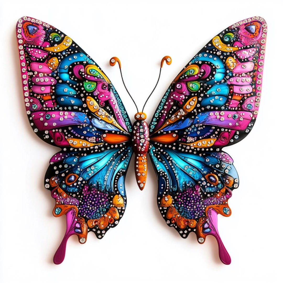 11 Watercolor Butterflies Clipart,colorfull Butterflies, Rainbow ...