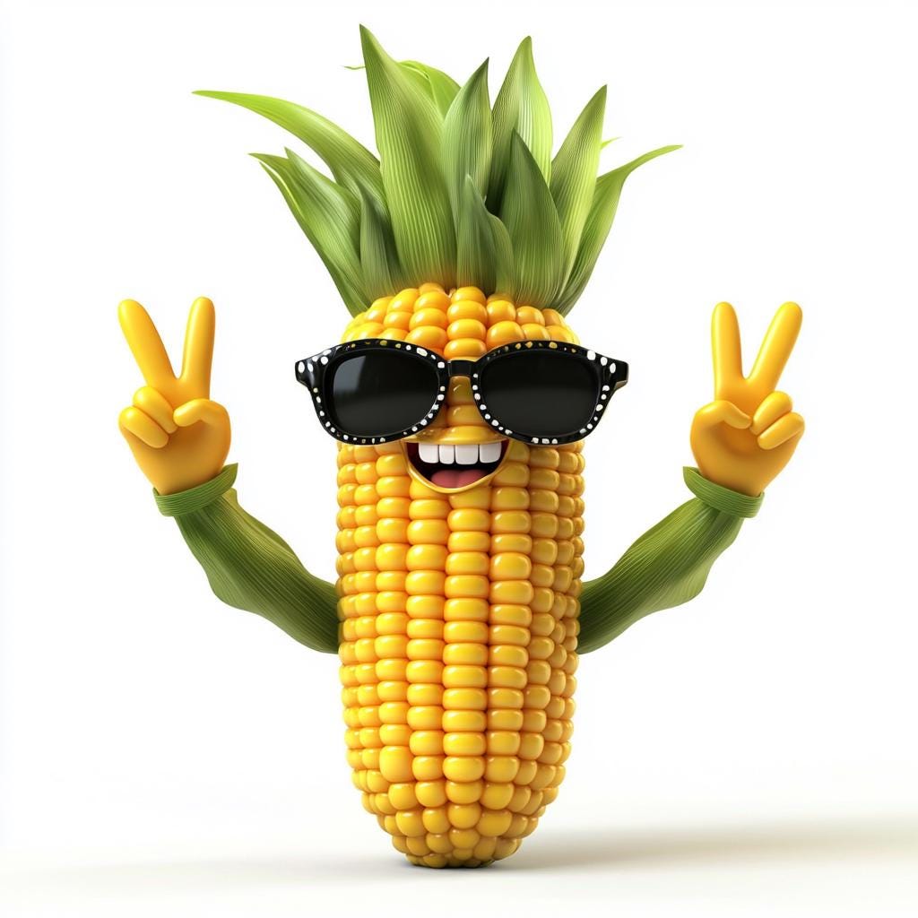 9 Cute Corn Clipart, Vibrant Corn Graphics, Harvest Printables ...