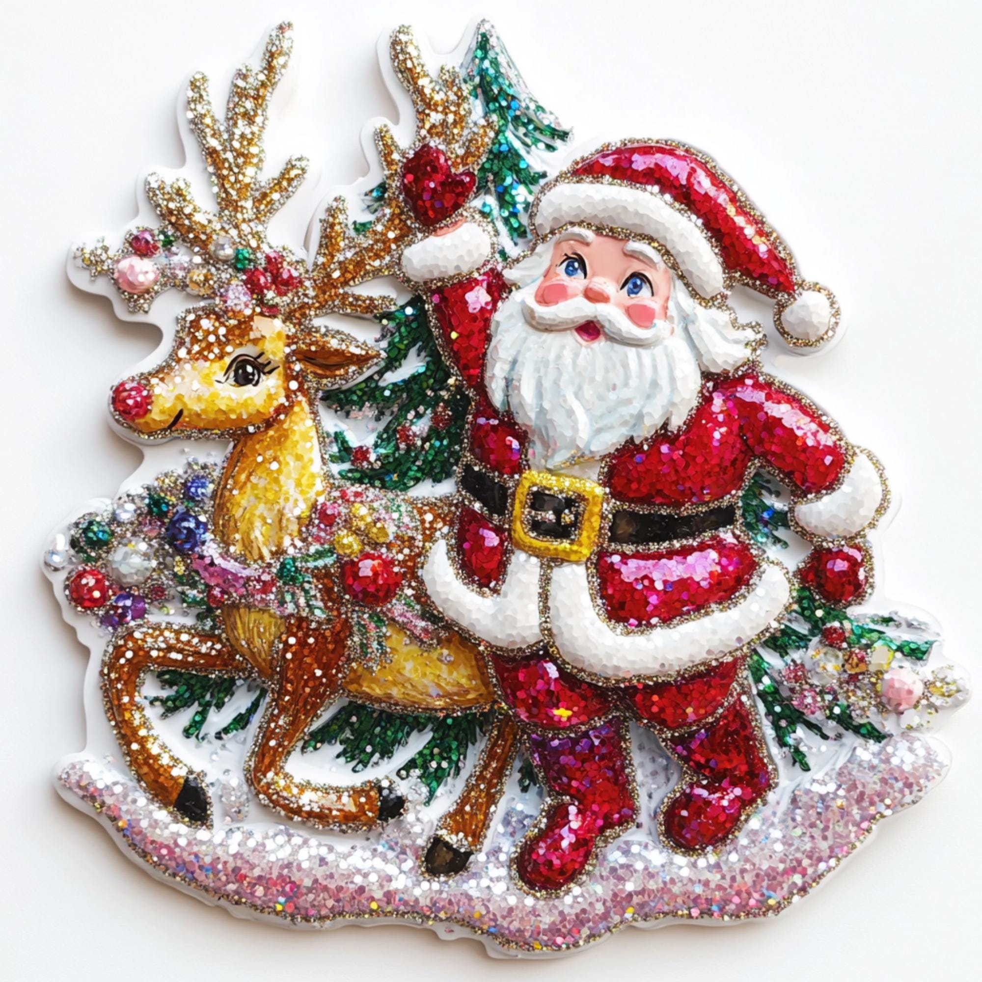 6 Retro Santa Christmas Clipart, Png,jpj, Vintage Merry Christmas PNG ...