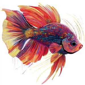 Colorful Fish Watercolor Clipart: Aquatic PNG Images (commercial Use ...