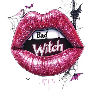 Spooky Halloween Lip Clipart: Glam Witch Kiss (digital File) - Etsy
